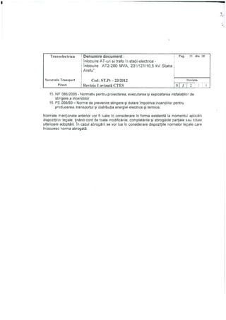 Tema de proiectare statia arefu | PDF