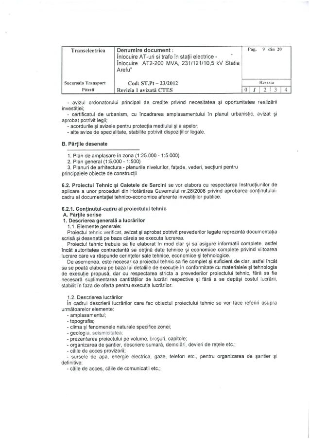 Tema de proiectare statia arefu | PDF