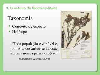 Biodiversidade e aspectos biológicos | PPT