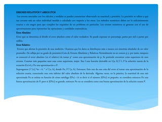 Tema i. calculo numerico y manejo de errores | PPTX