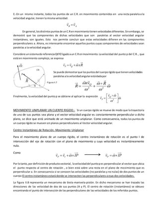 Tema II: Cinemática de un cuerpo rígido | DOCX