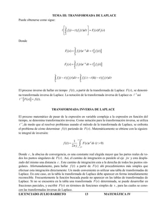 Tema iii transformada de laplace matematica iv uts | PDF | Physics ...
