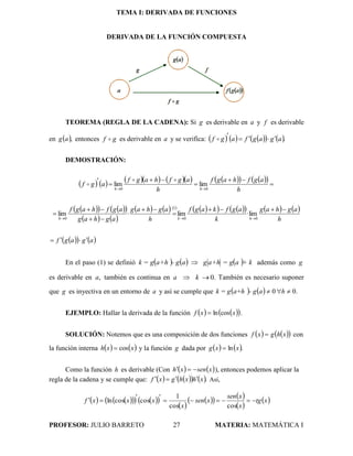 Tema i las derivadas matematica i uney | PDF