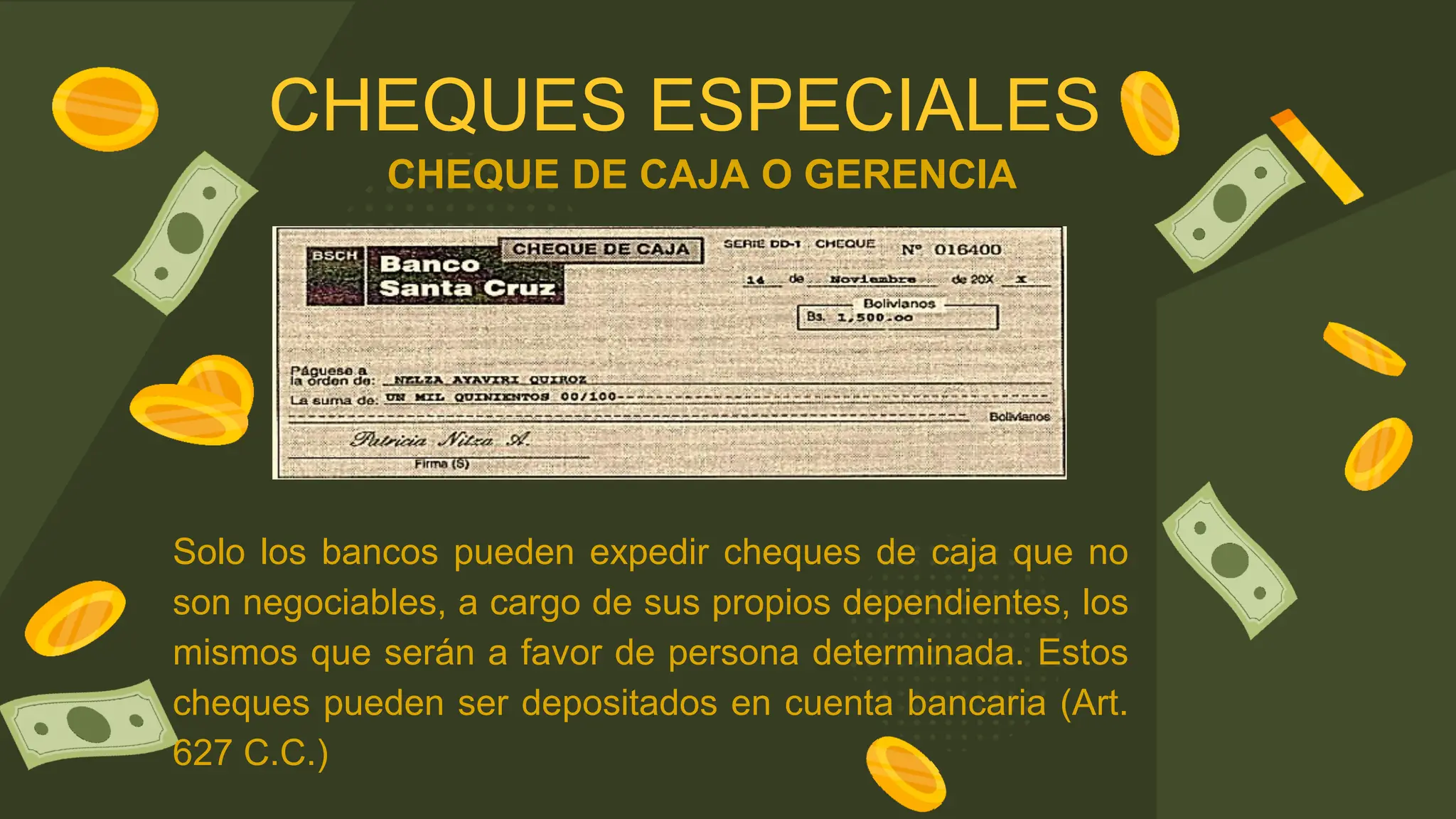 TEMA EL CHEQUE DE BANCO PARA SACAE PLANTILLAS | PDF