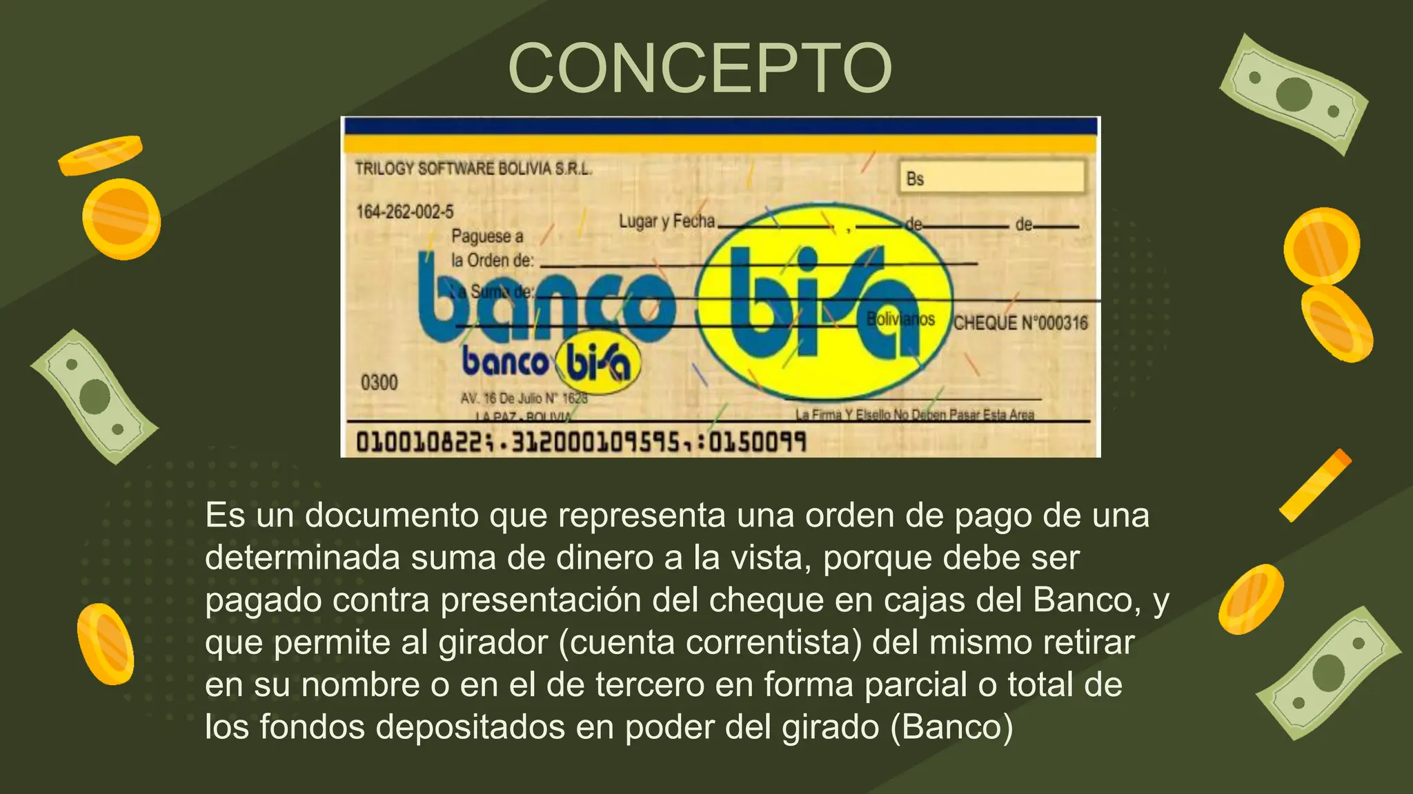 TEMA EL CHEQUE DE BANCO PARA SACAE PLANTILLAS | PDF