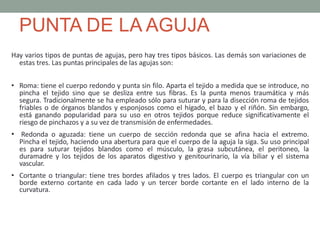 Practicas de tipos de suturas y agujas de Sutura | PDF