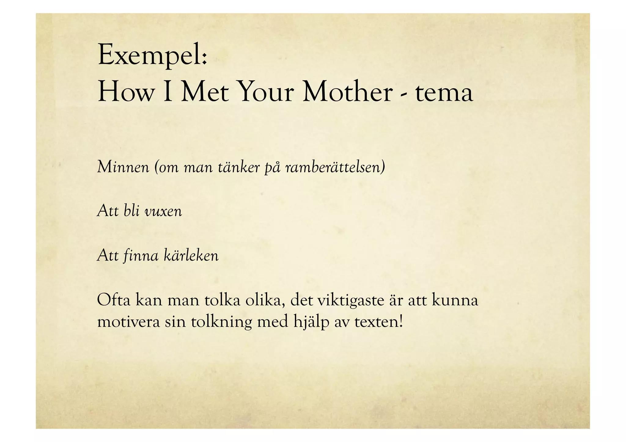 Tema och motiv | PDF