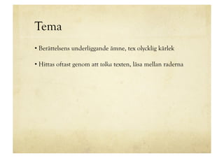 Tema och motiv | PDF
