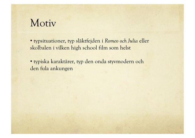 Tema och motiv | PDF