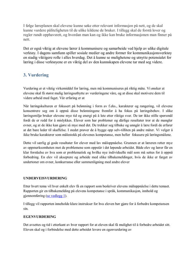 Tema og evalueringsplan vg1 engelsk | PDF