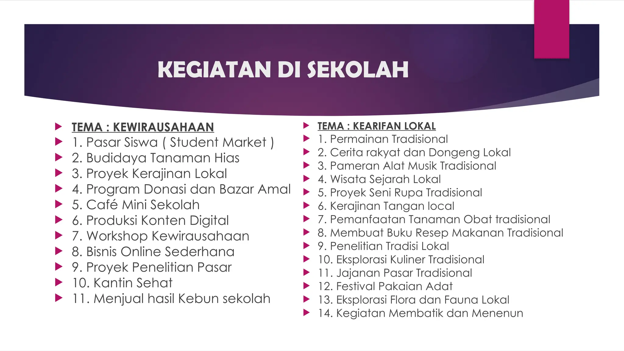 TEMA P5.pptxProyek p5 mendeskripsikan tentang proyek penguatan profil ...