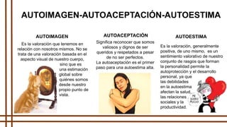 LAS EMOCIONES INTELIGENCIA EMOCIONAL AUTOIMAGEN -ACEPTACIÓN -AUTOESTIMA ...