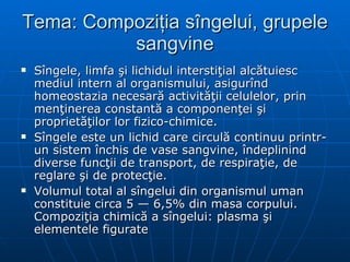 Tema sangele | PPT