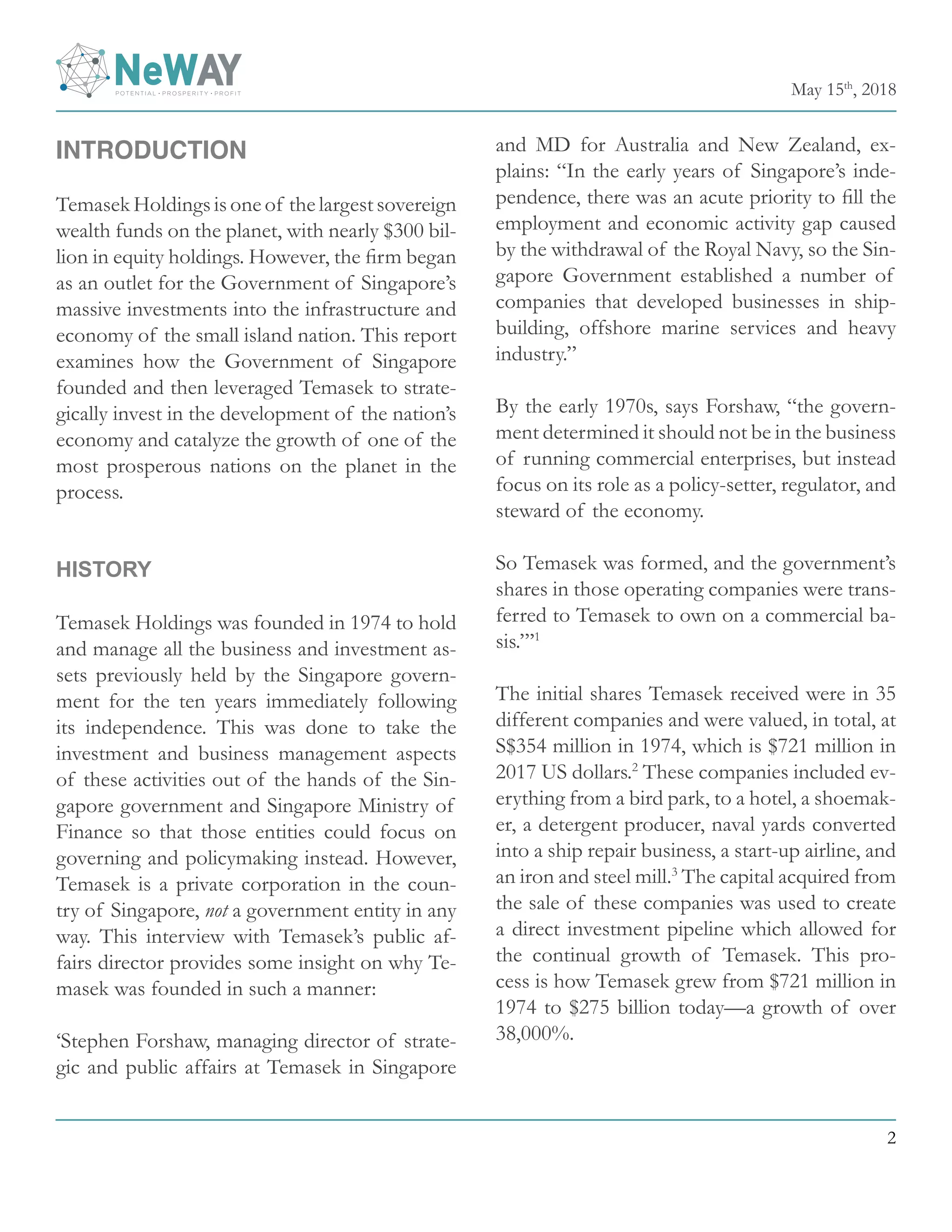 Temasek and the Singapore Model | PDF