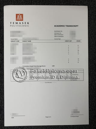 Temasek Polytechnic transcript | PDF