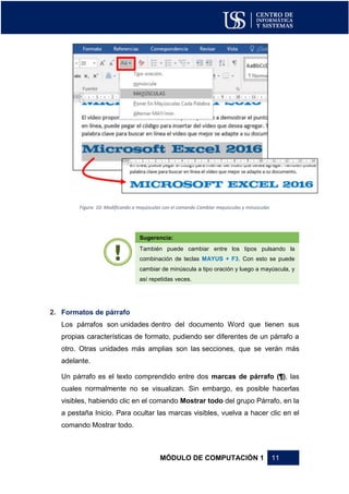 formato de parrafo fuente y configuracion de pagina microsoft wor | PDF