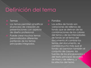 Temas y fondos de power point | PPTX