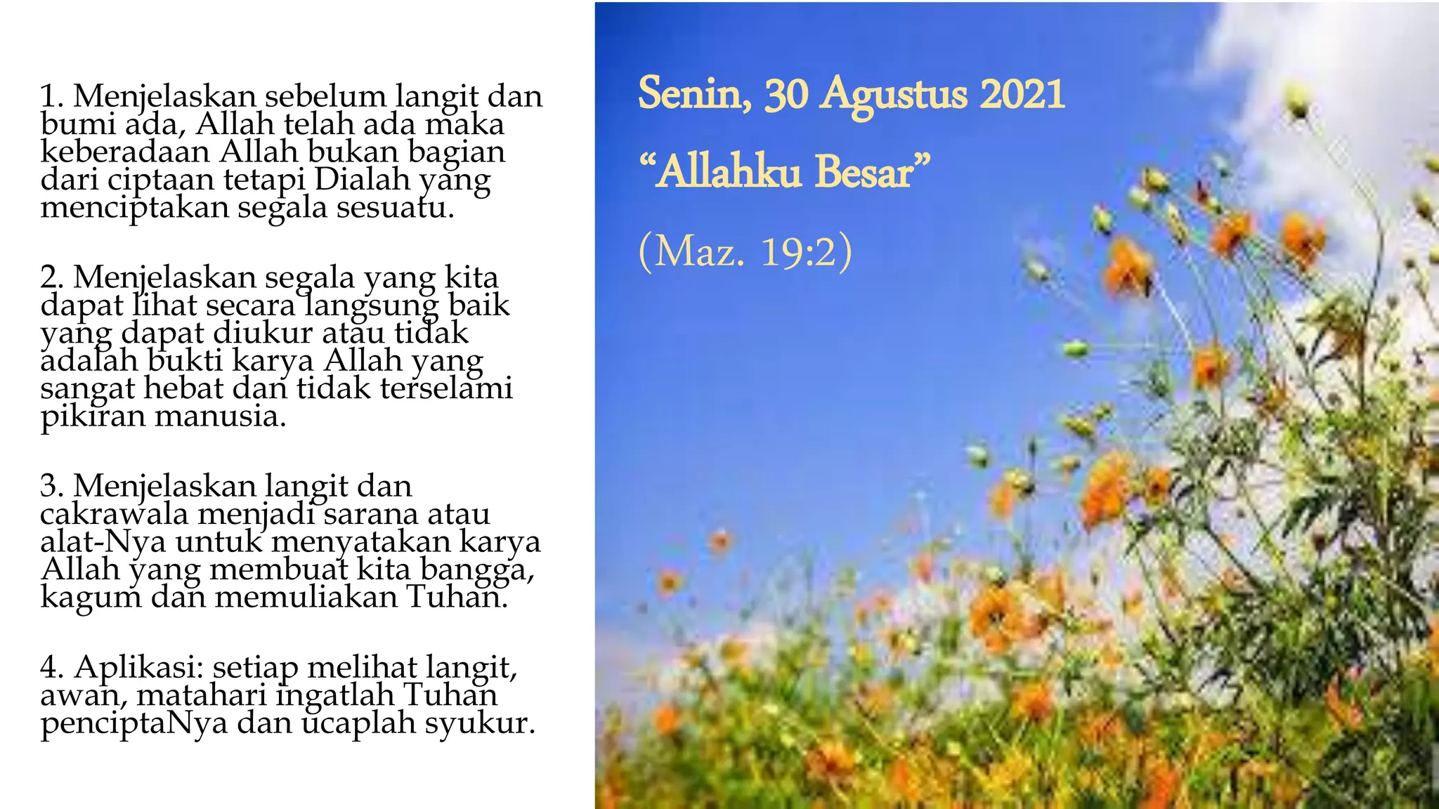 Tema takjub akan ciptaan allah | PPT