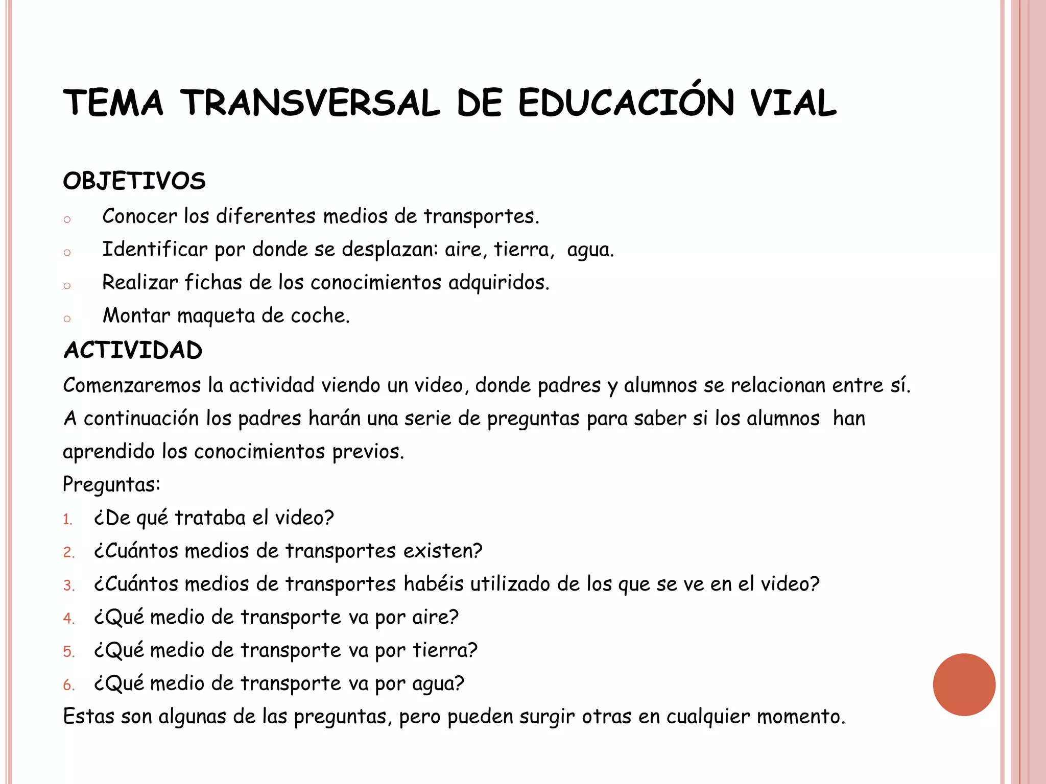 Tema transversal | PPT