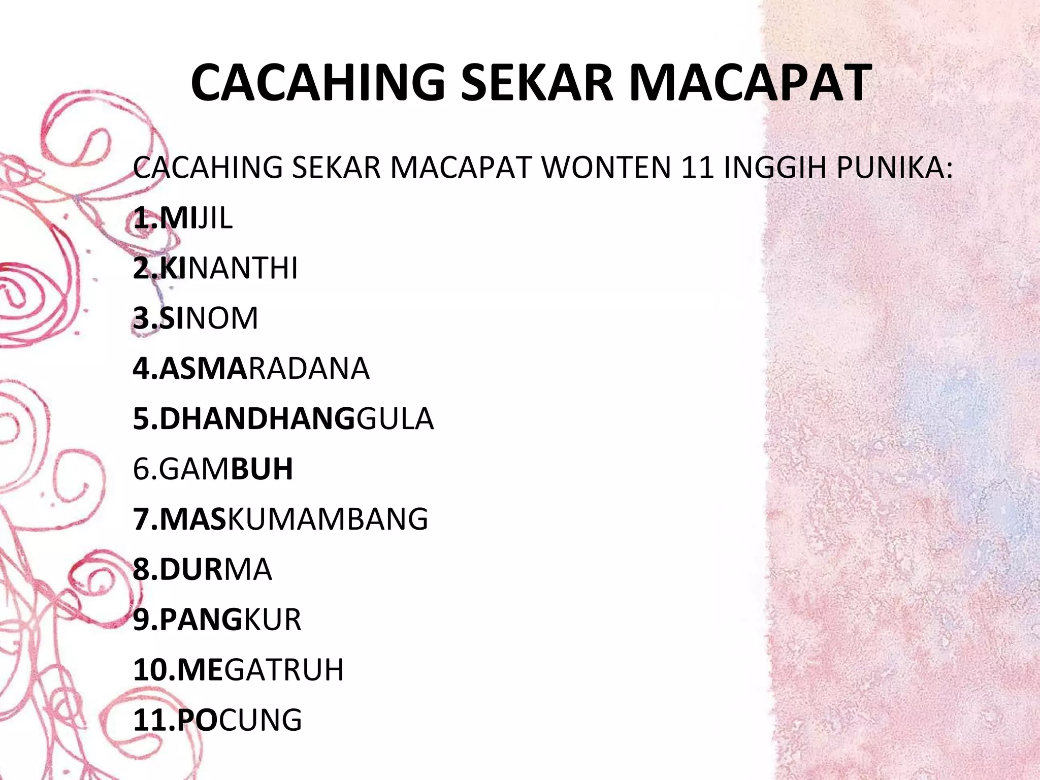 Tembang macapat | PPT