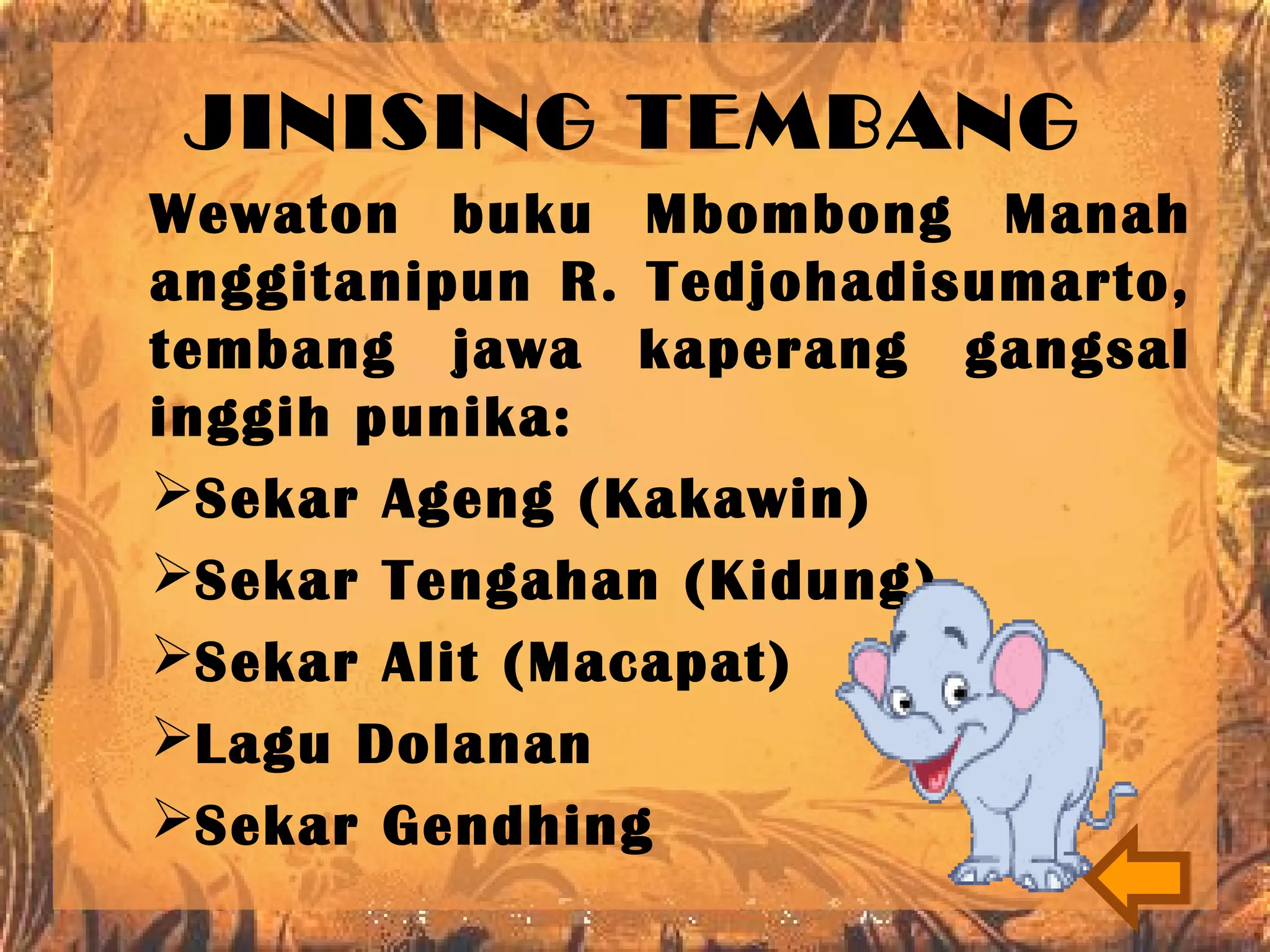 Tembang macapat kinanthi | PPT