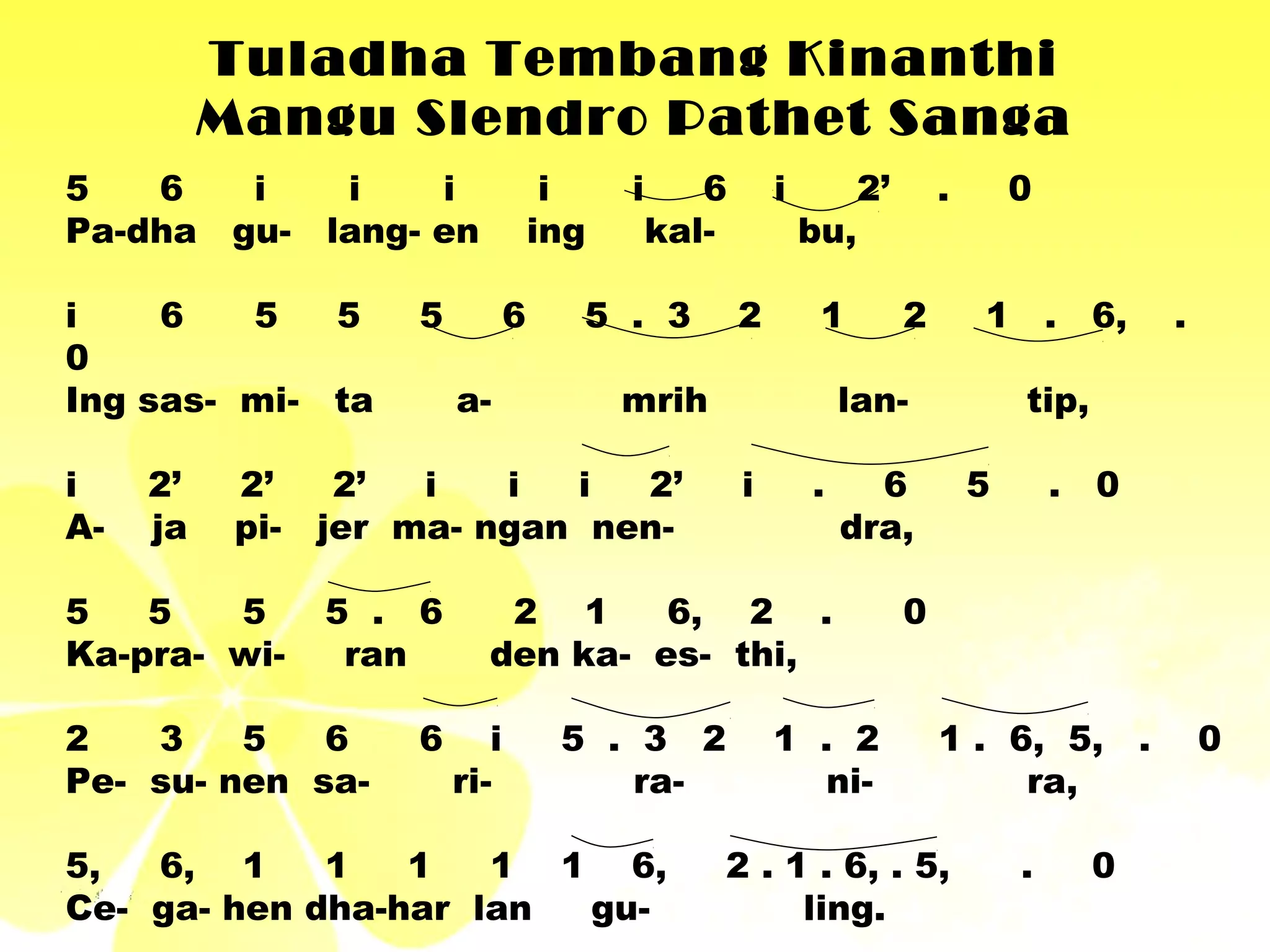 Tembang macapat kinanthi | PPT