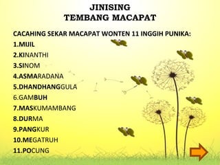 Tembang macapat kinanthi | PPT