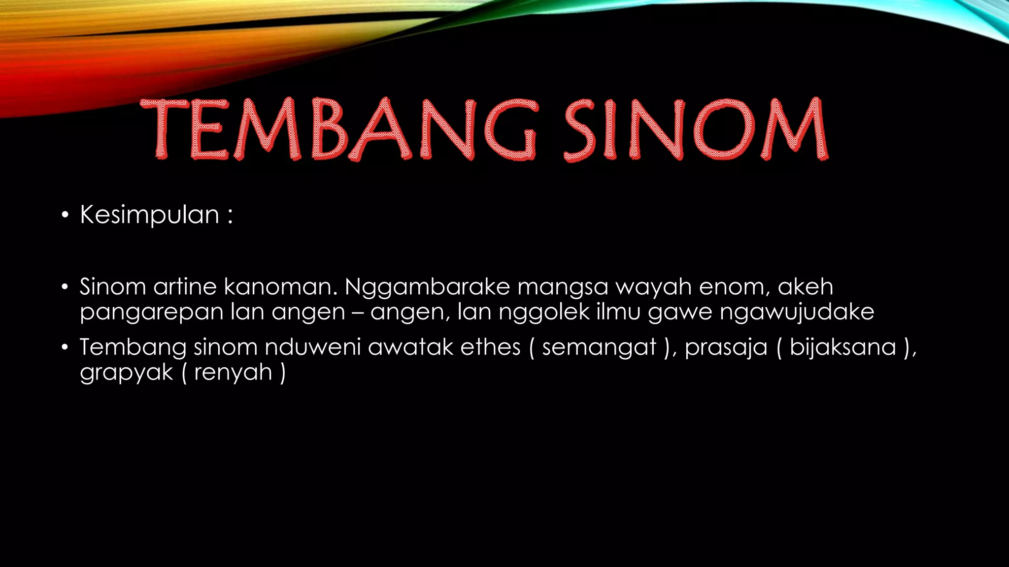 Tembang macapat sinom | PPTX