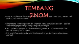 Tembang macapat sinom | PPTX