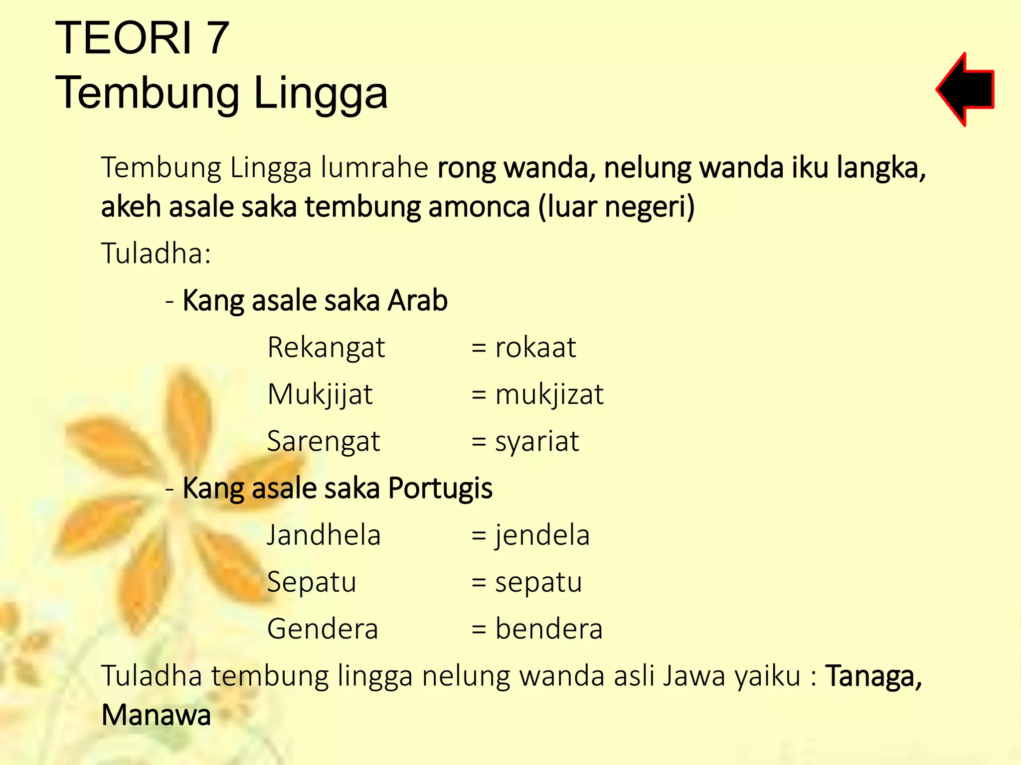 Tembung lingga lan tembung wod | PPTX