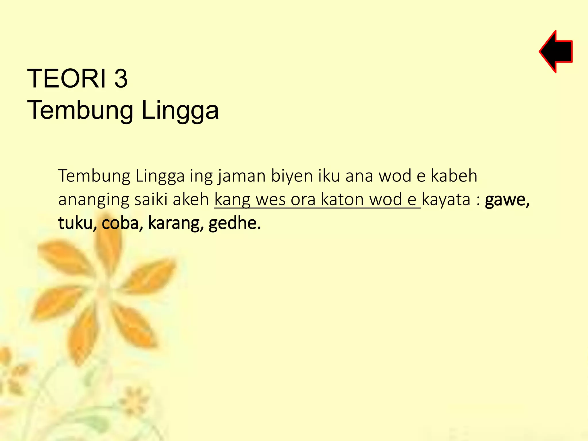 Tembung lingga lan tembung wod | PPTX