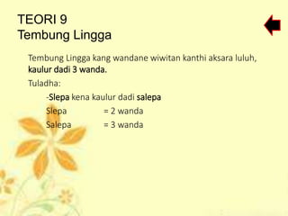 Tembung lingga lan tembung wod | PPTX