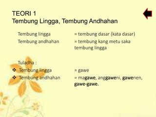 Tembung lingga lan tembung wod | PPTX