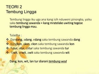 Tembung lingga lan tembung wod | PPTX