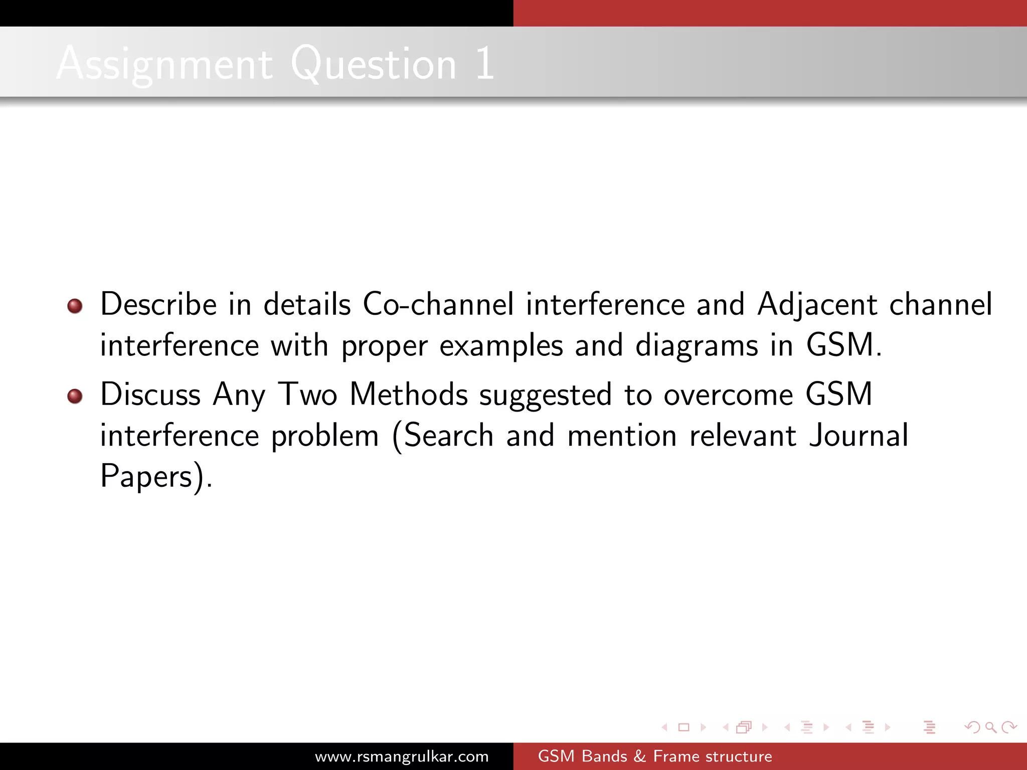 GSM Bands and Frame Structure | PDF