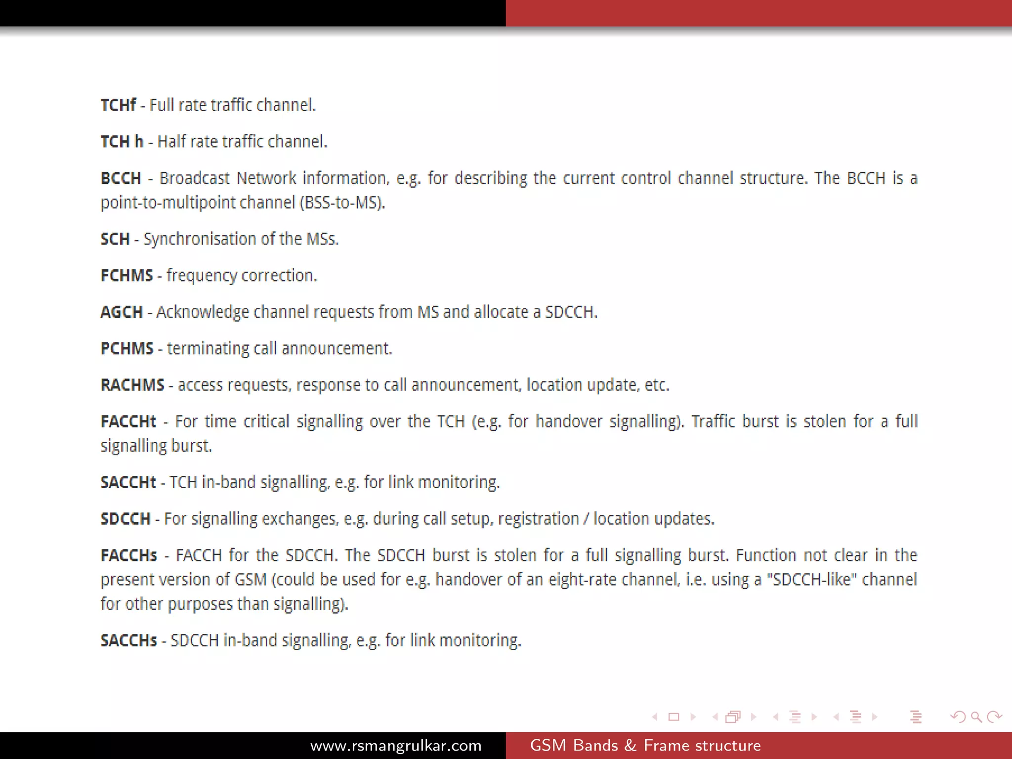 GSM Bands and Frame Structure | PDF
