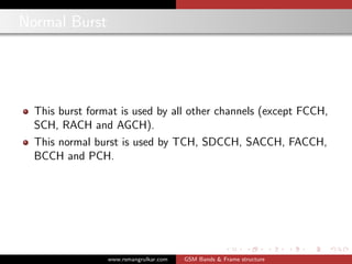 GSM Bands and Frame Structure | PDF