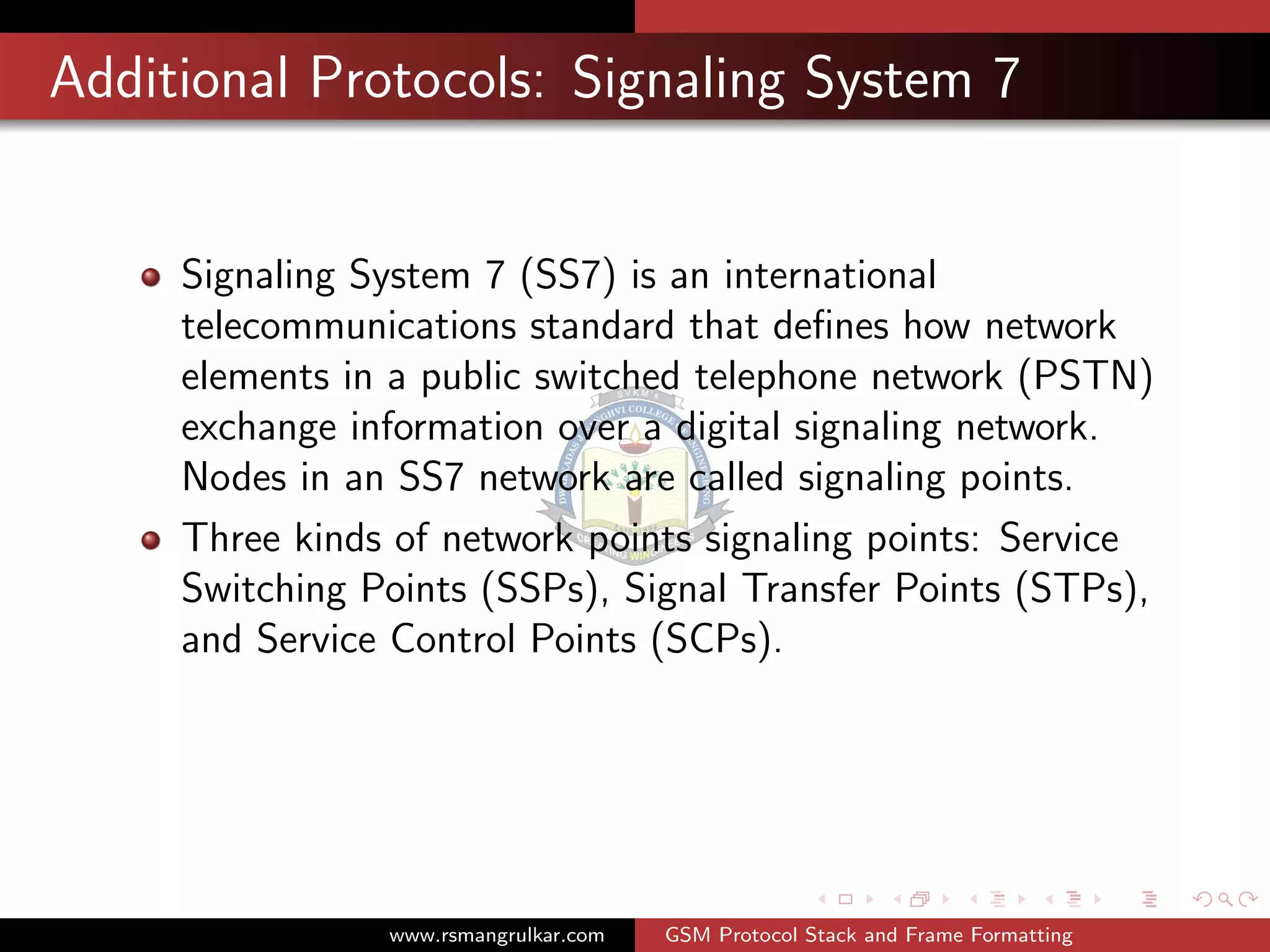 GSM Protocol Stack and Frame Formating | PDF