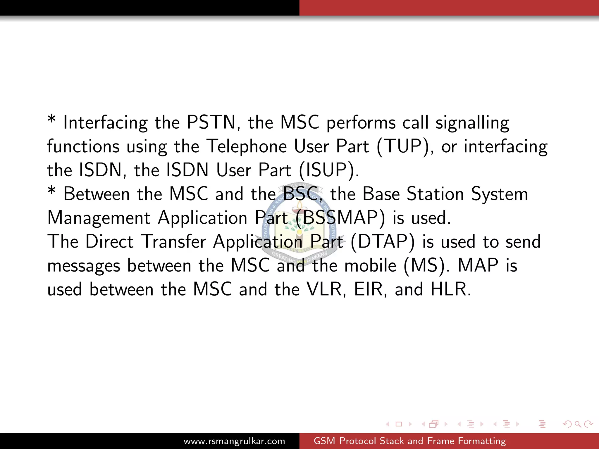 Gsm Protocol Stack And Frame Formating Pdf Computer Networking