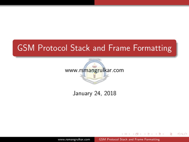 Gsm Protocol Stack And Frame Formating Pdf Computer Networking