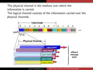GSM Protocol Stack and Frame Formating | PDF