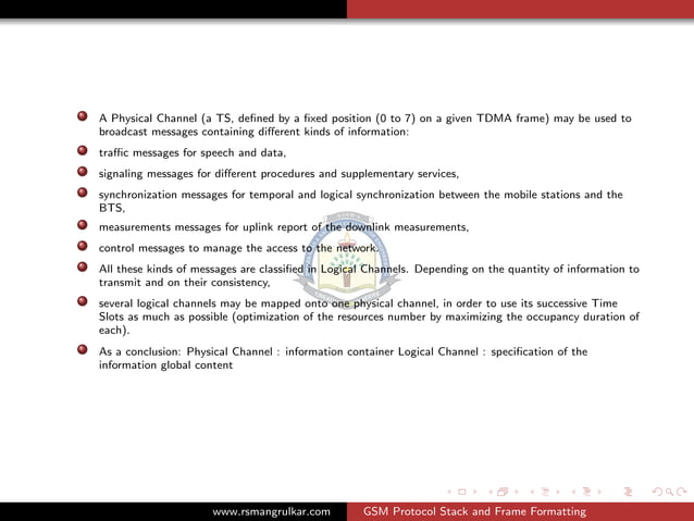 Gsm Protocol Stack And Frame Formating Pdf Computer Networking Computing