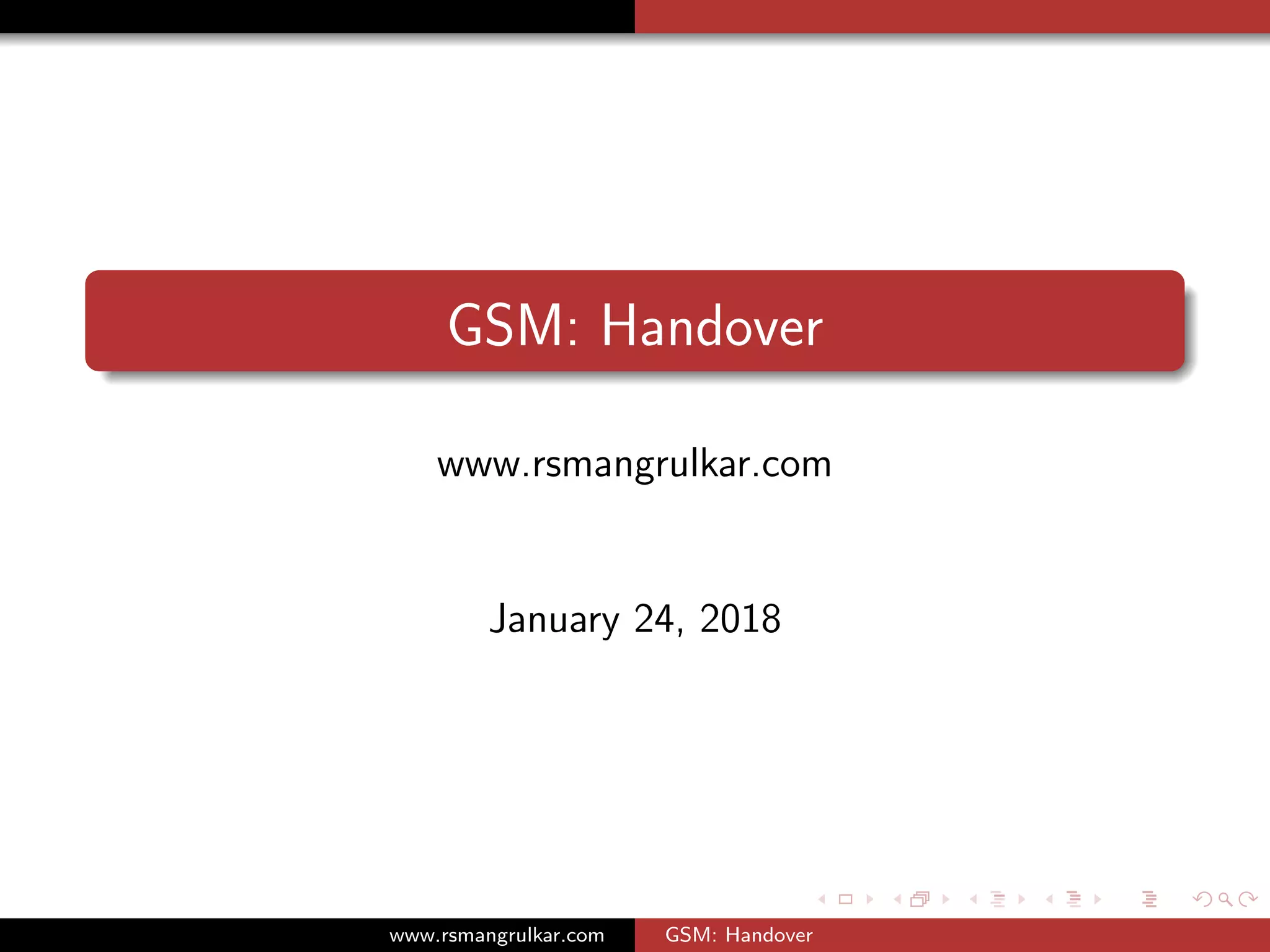 GSM: Handovers | PDF