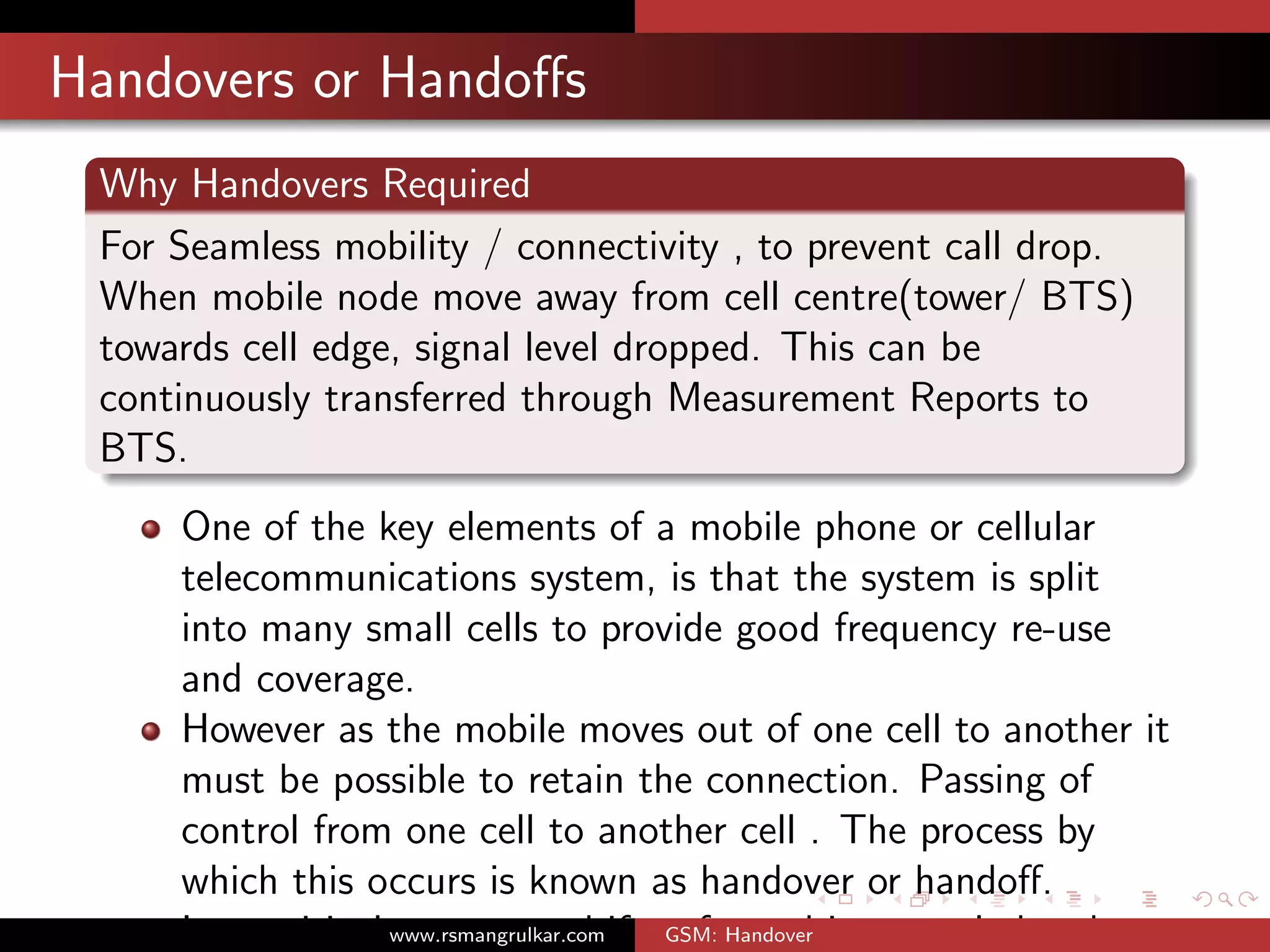 GSM: Handovers | PDF