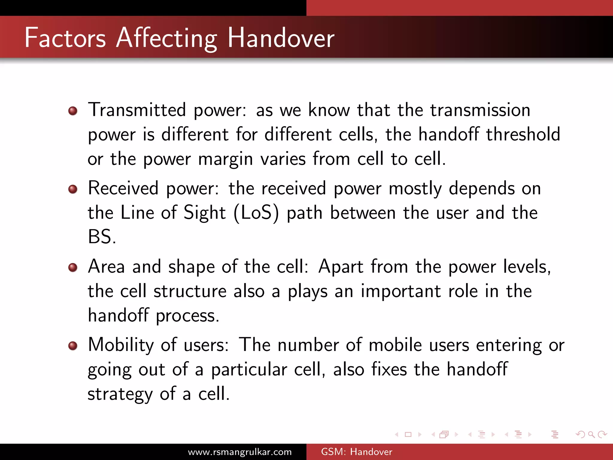 GSM: Handovers | PDF