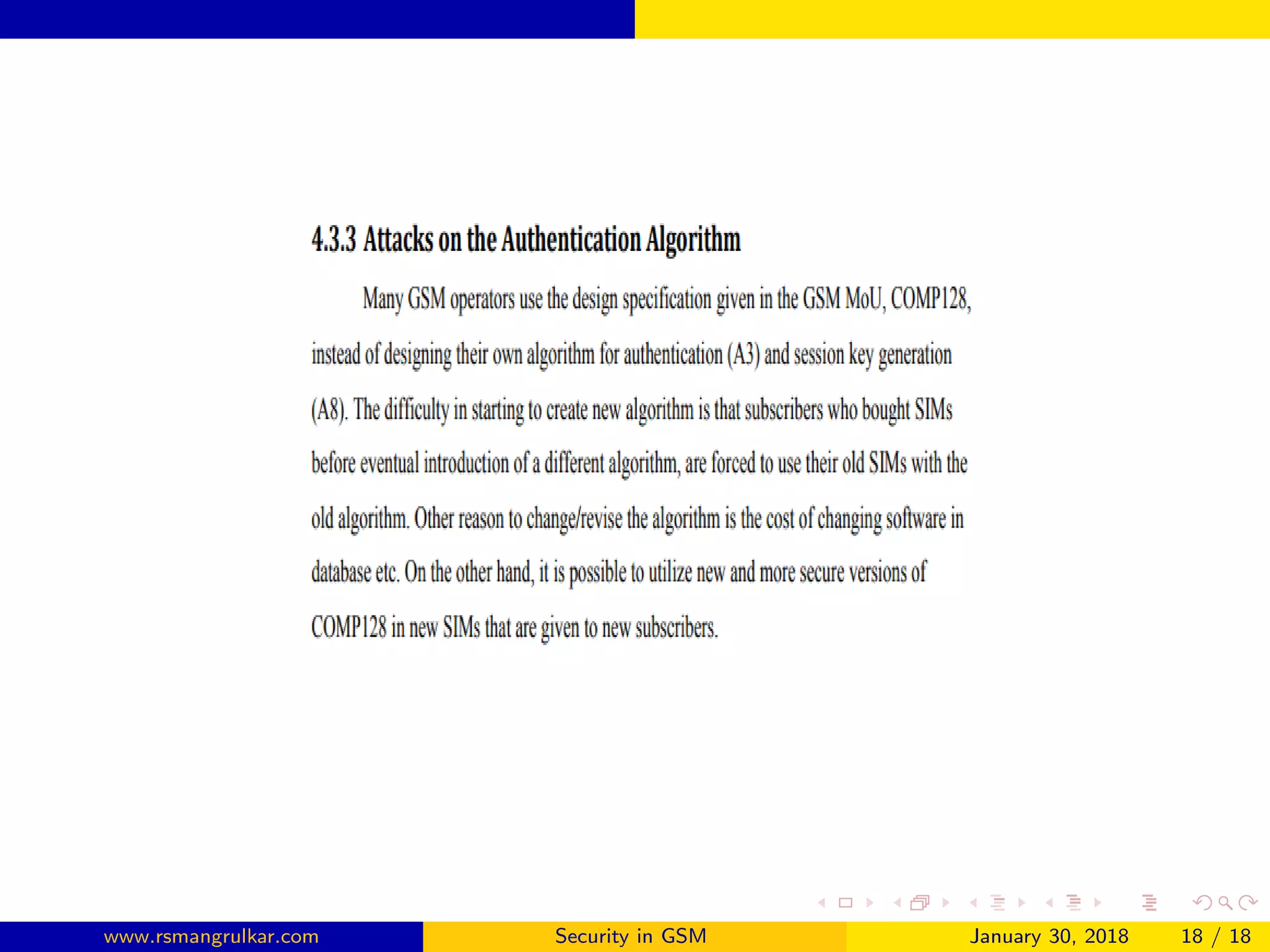 Security in GSM | PDF