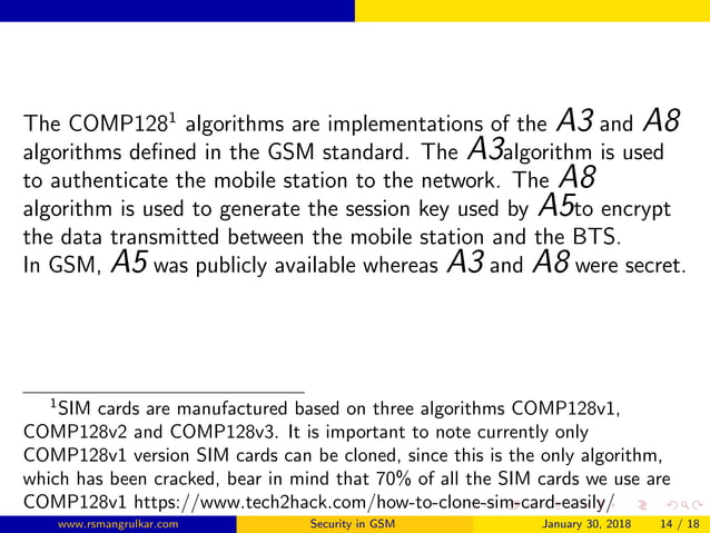 Security In Gsm Ppt