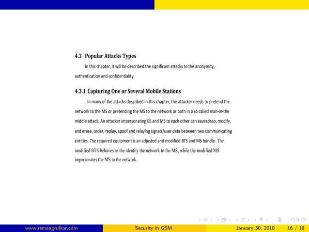 Security in GSM | PPT