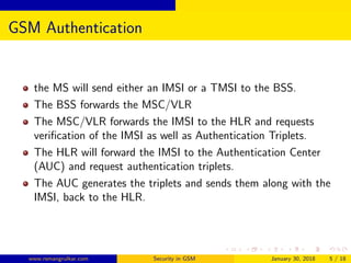 Security in GSM | PPT