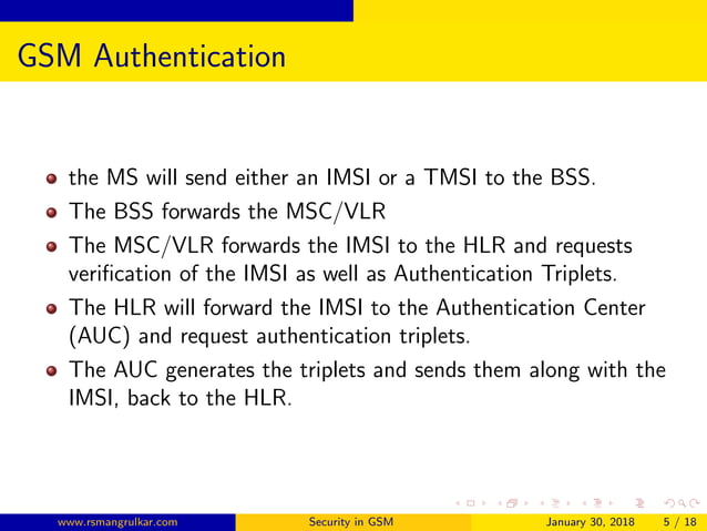 Security in GSM | PPT